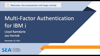 On-Demand Webinar--Multi-Factor Authentication for IBM i