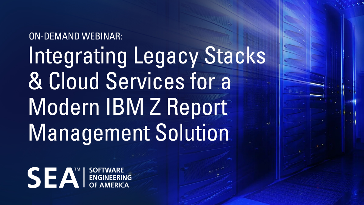 Webinar On Demand Video--Integrating Legacy Stacks & Cloud Services for a Modern IBM Z Report ...